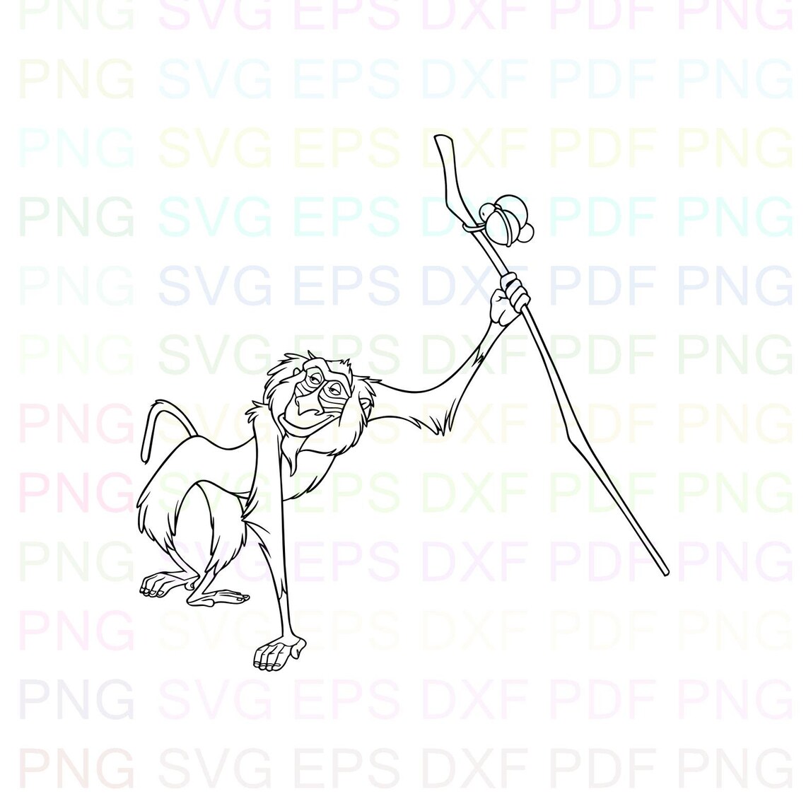 Rafiki El Rey León 3 Svg Dxf Eps Pdf Png Cricut Archivo de - Etsy España