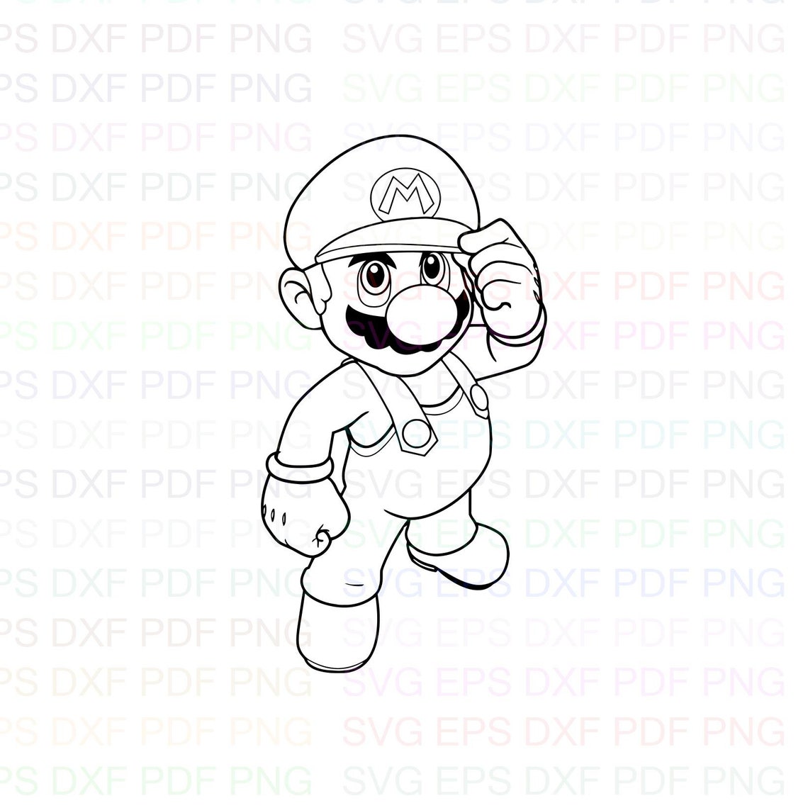 Super Mario Svg Dxf Eps Pdf Png Cricut Cutting File Vector | Etsy