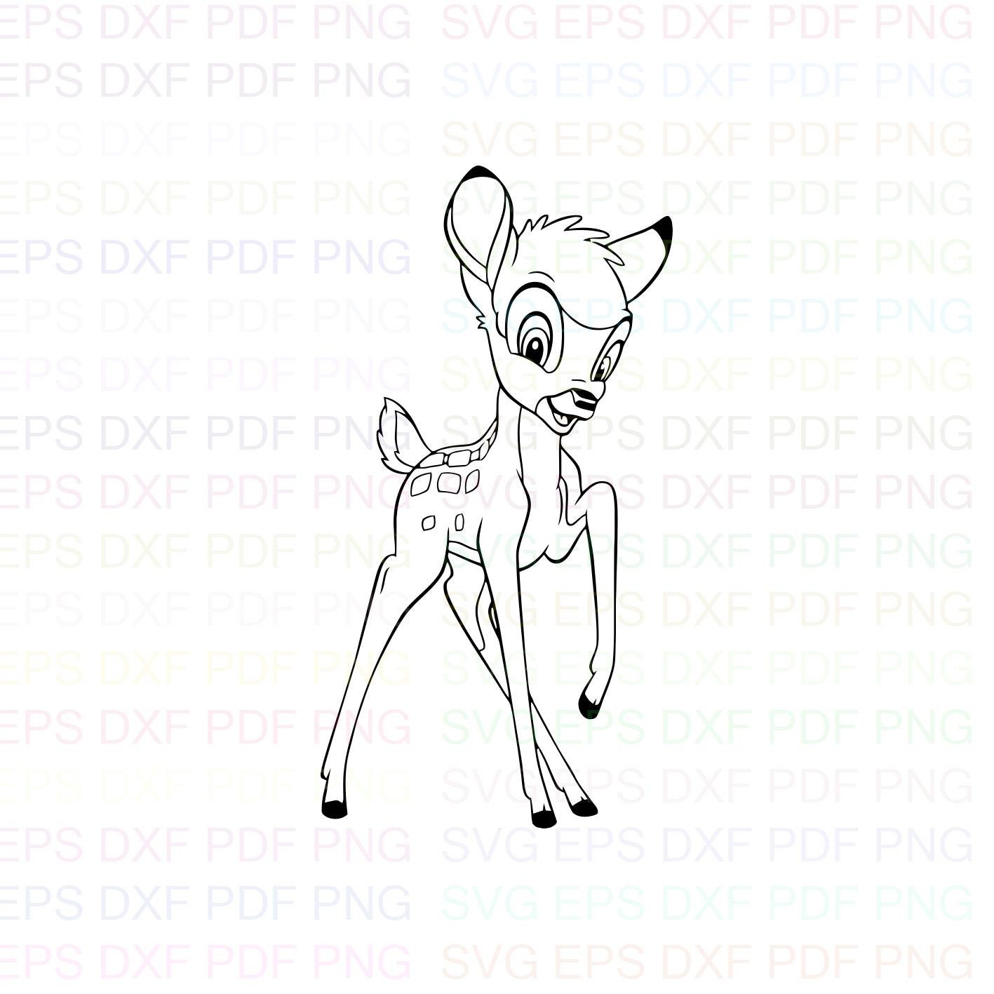 Bambi Svg Dxf Eps Pdf Png Cricut Cutting File Vector | Etsy