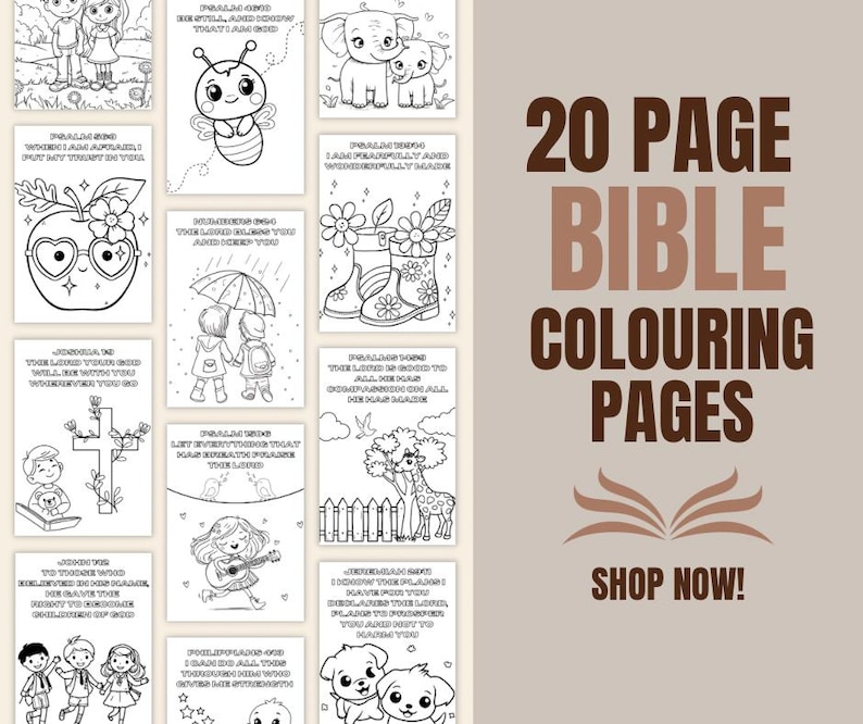 20 Bible Verse Coloring Pages for Kids Christian Coloring Sheets for ...