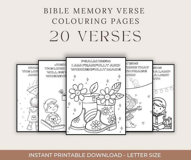 20 Bible Verse Coloring Pages for Kids Christian Coloring Sheets for ...