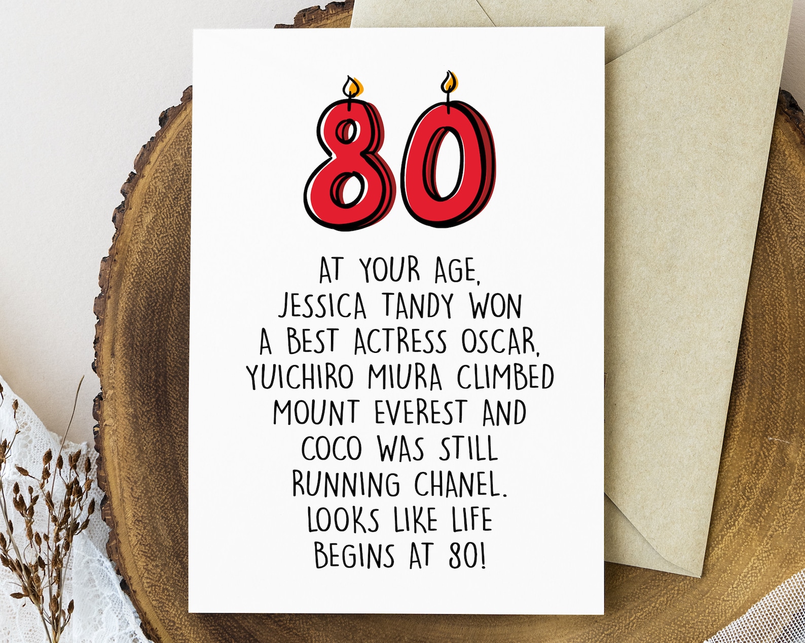 Funny 80th Birthday Card Printable, 80th Birthday Gift for Men or Women, Turning 80 Card for Mom ...