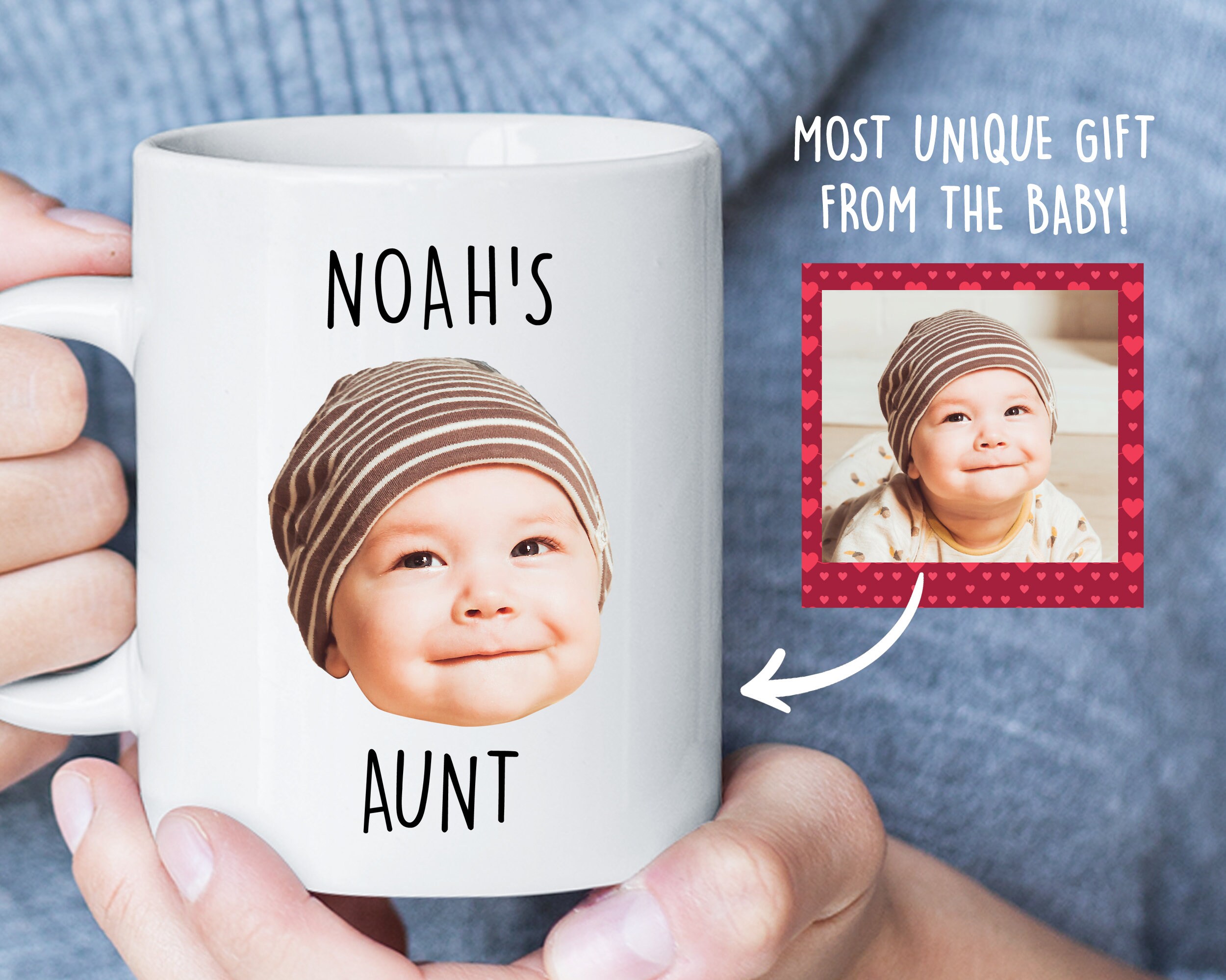 Custom Baby Photo Mug Personalized Baby Mug Baby Face Mug | Etsy