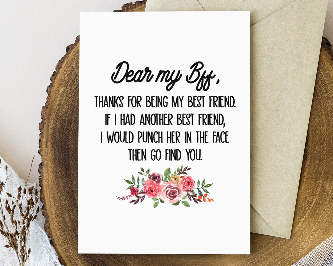 Best Friend Birthday Card Printable, Long Distance Relationship Card ...