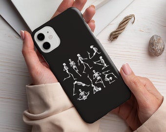 Skeleton Yoga Phone Case - Etsy