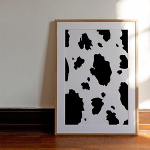 Digital Cow Print Poster, Illustrated Texture Print, Digital Print ...