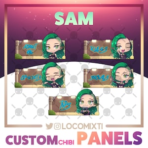 Custom Twitch Panels Chibi Personalized - Etsy