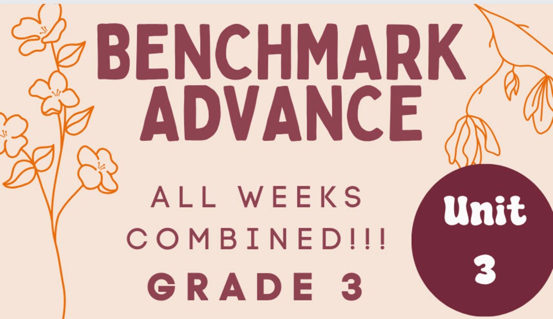 Unit 3 Benchmark Advance Weeks 1-3 Combined - Etsy