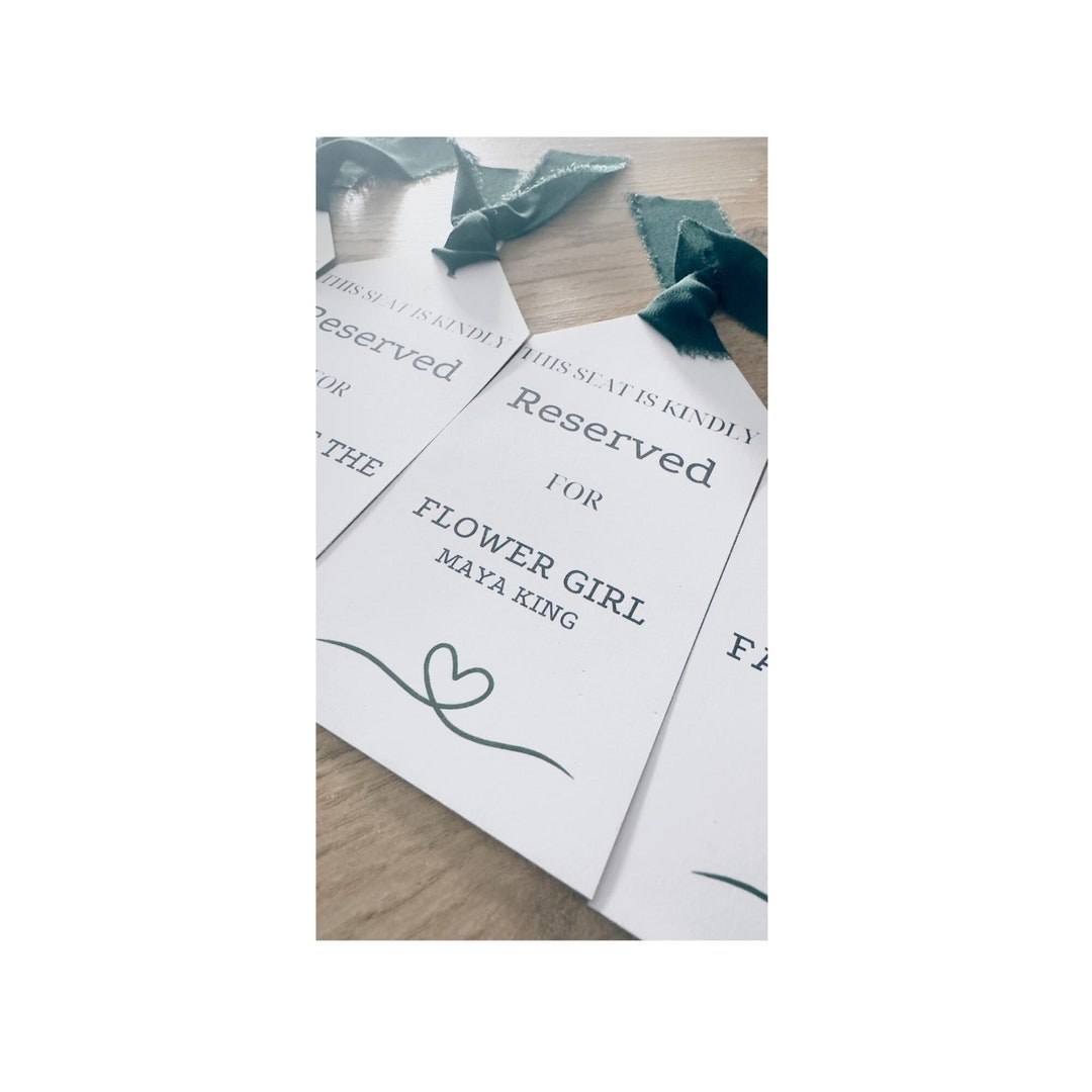 Reserved Sign Template, Editable Seating Tag Template, Modern Reserved ...