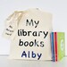 Library Book Bag and Library Card Holder; Reading Bag / Children’s ...