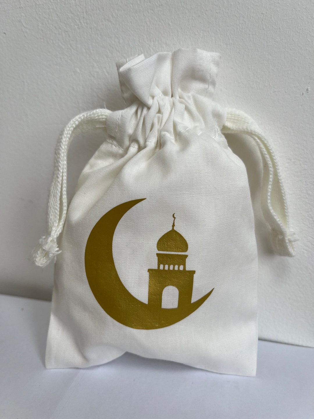 Eid Mubarak White Coin Pouch Money Pouch, Gift Bag, Ramadan - Etsy