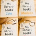 Library Book Bag and Library Card Holder; Reading Bag / Children’s ...