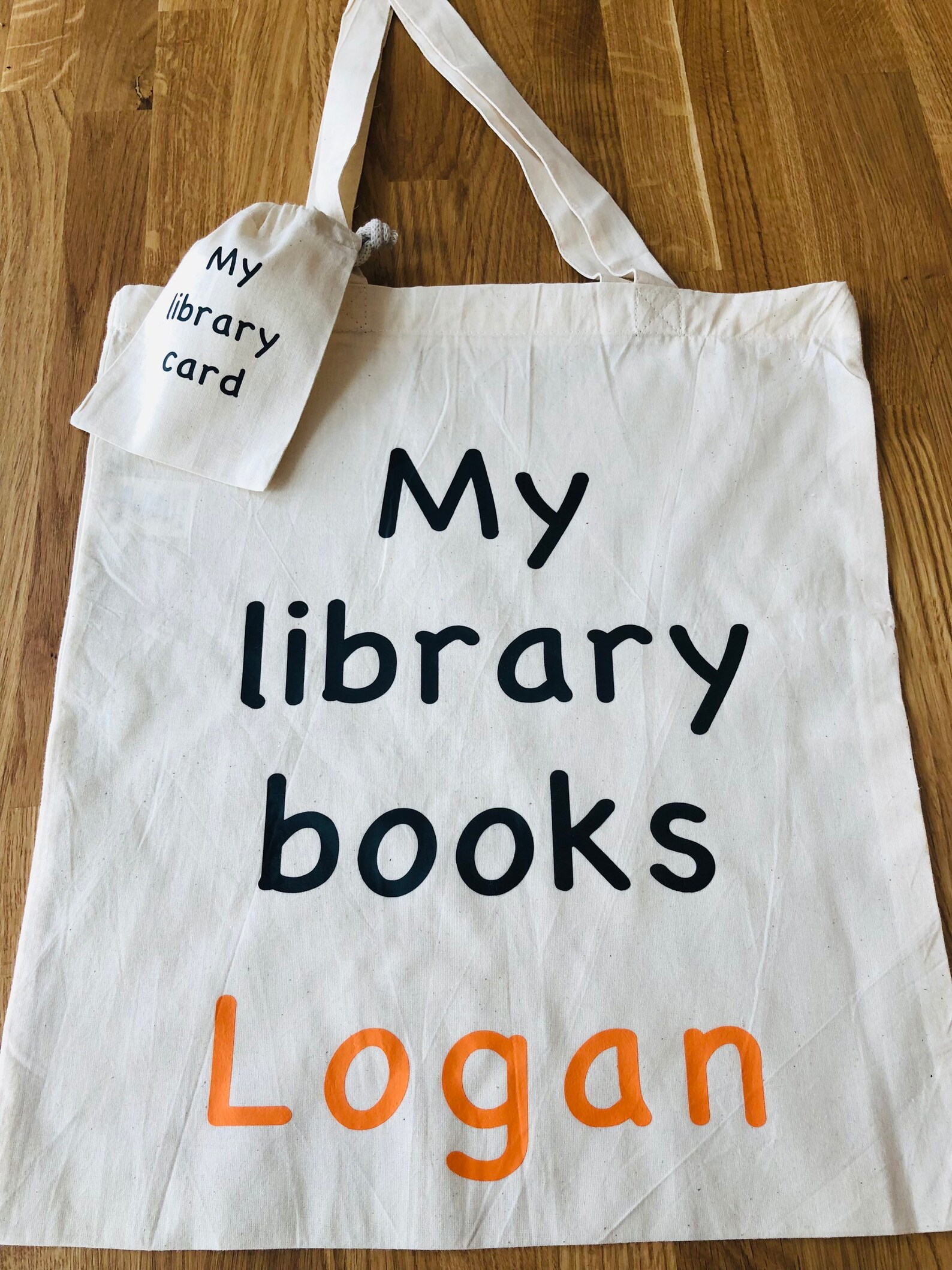 Library Book Bag and Library Card Holder // Christmas Gift // - Etsy UK