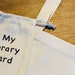 Library Book Bag and Library Card Holder; Reading Bag / Children’s ...