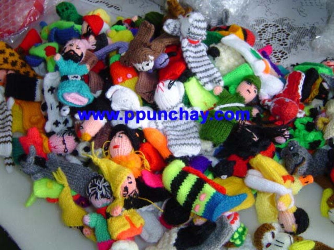 Finger Puppets Andean Ethnic Handknitted Ppunchay Peru - Etsy