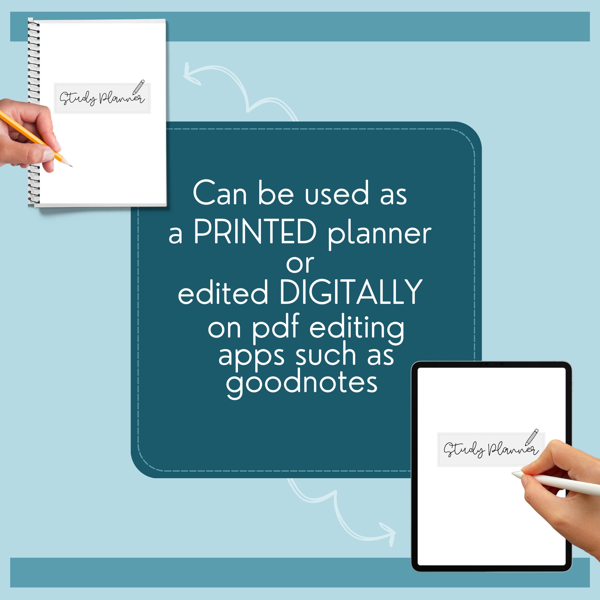 Study and Revision Planner, Schedule Tips Productivity Planner ...