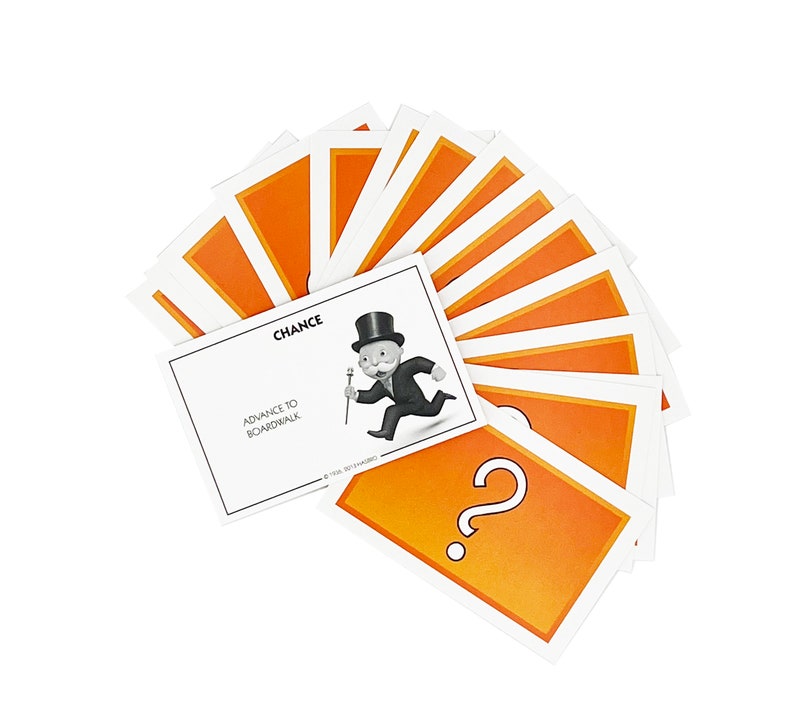 Monopoly Chance Cards Replacement Game Part - Etsy