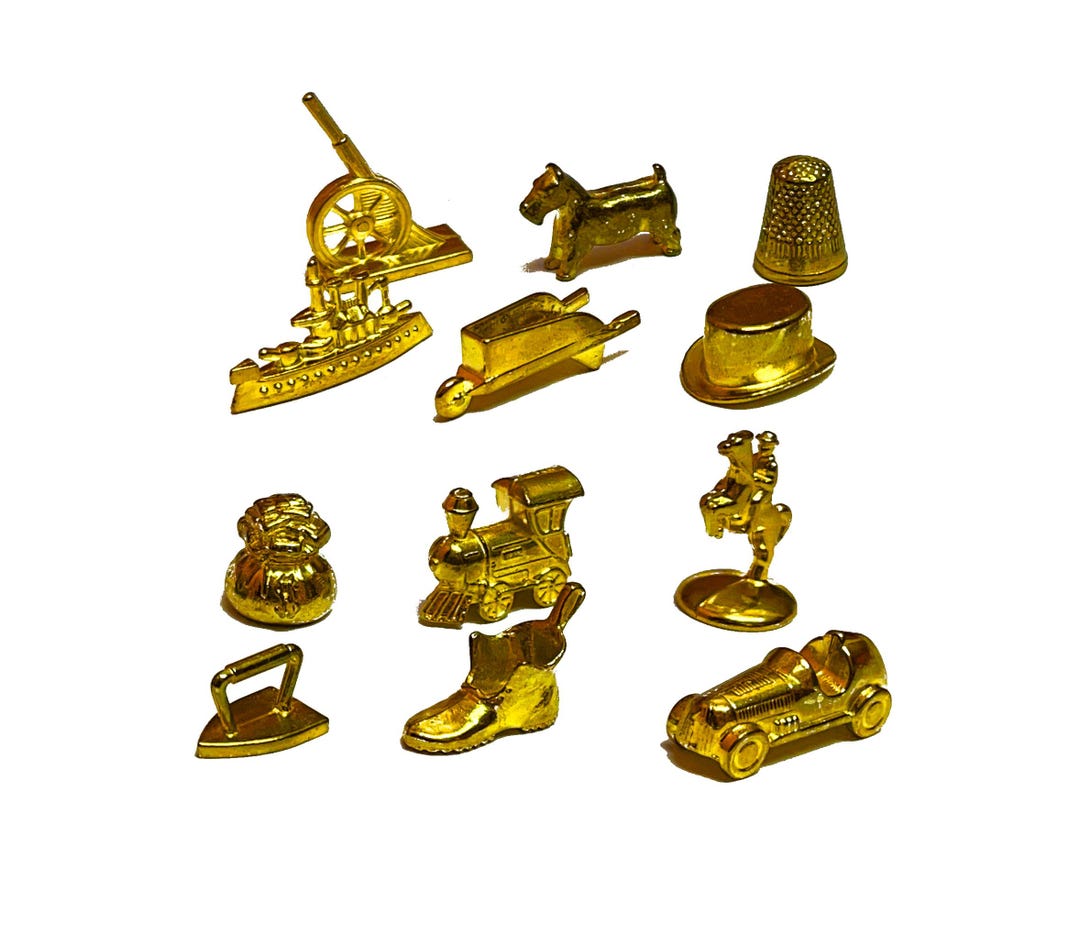Monopoly Standard Gold Tokens Replacement Game Part - Etsy