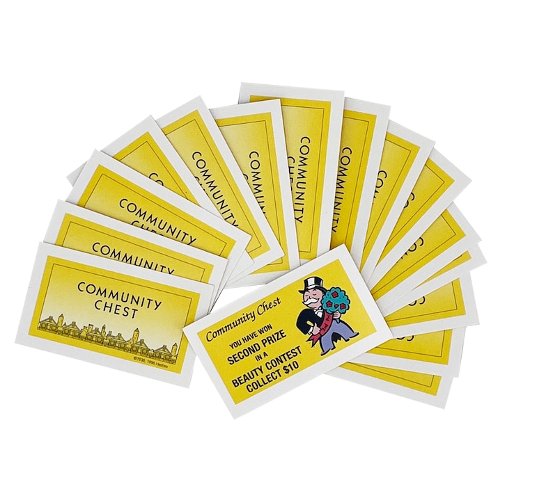 Monopoly Community Chest Cards Replacement Board Game Part - Etsy