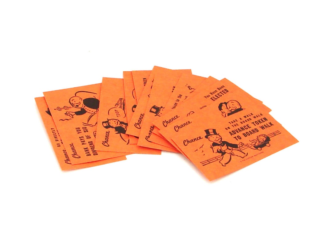 Monopoly Chance Cards Replacement Game Part - Etsy