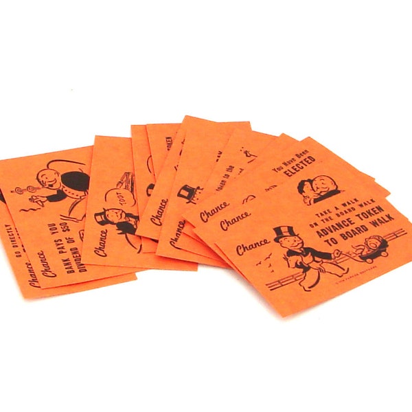 Monopoly Chance Cards - Etsy