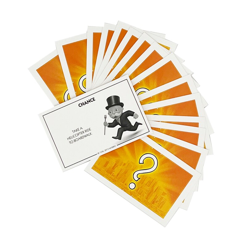 Monopoly Chance Cards Replacement Board Game Part - Etsy