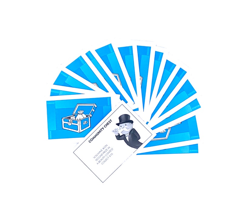 Monopoly Community Chest Cards Replacement Game Part - Etsy