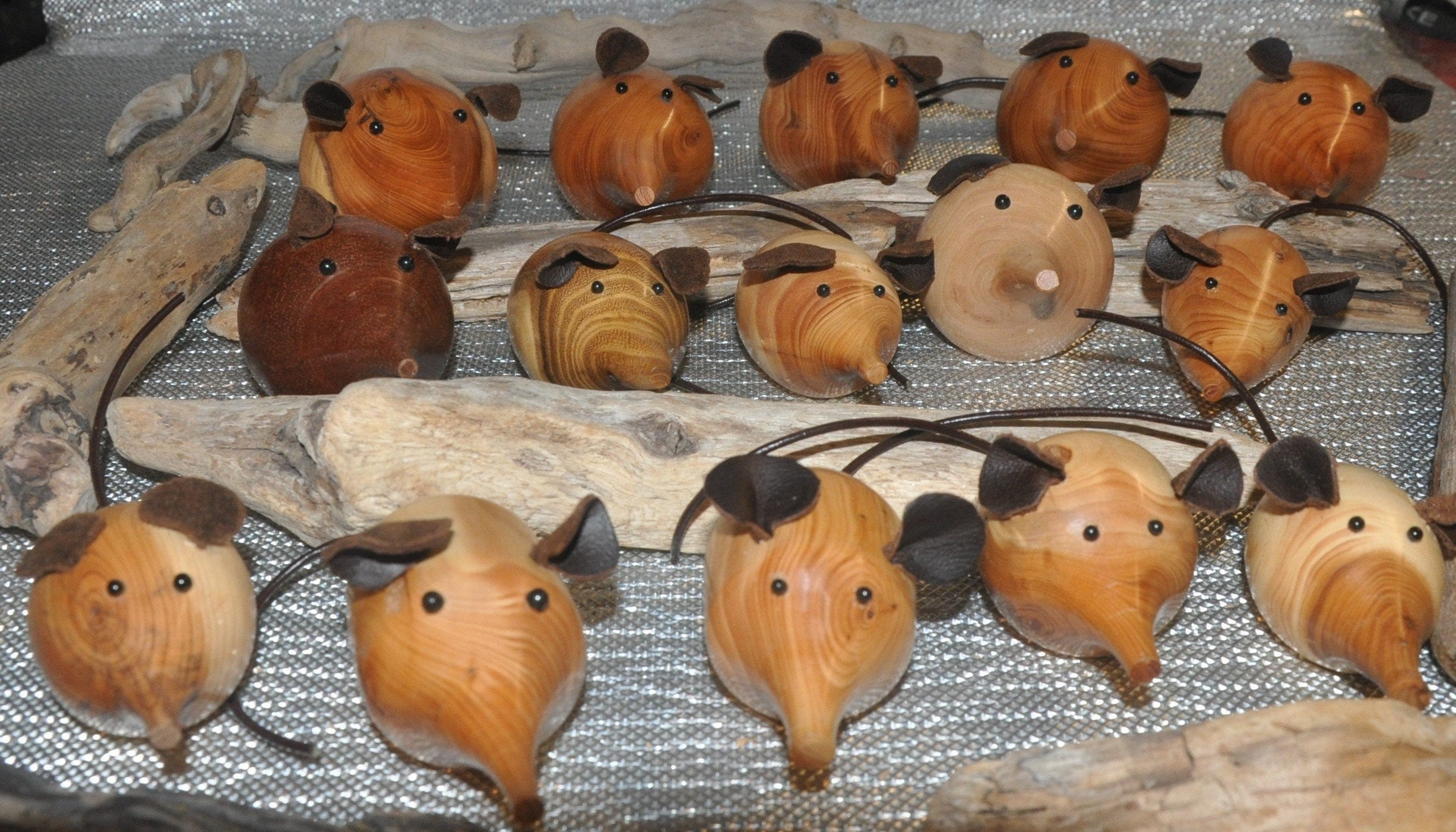 Wooden Mice Oak wood Mice Apple Wood Mice Turned Mice | Etsy