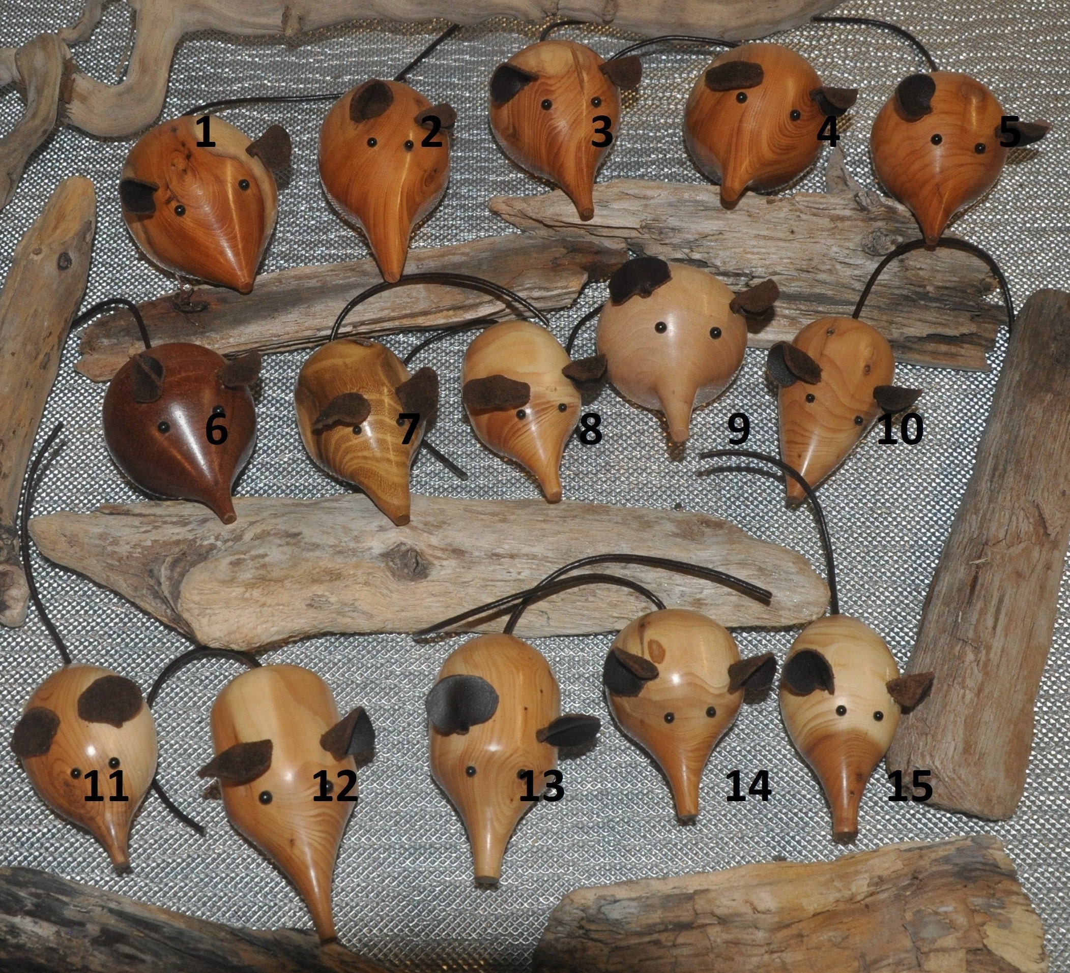 Wooden Mice Oak wood Mice Apple Wood Mice Turned Mice | Etsy