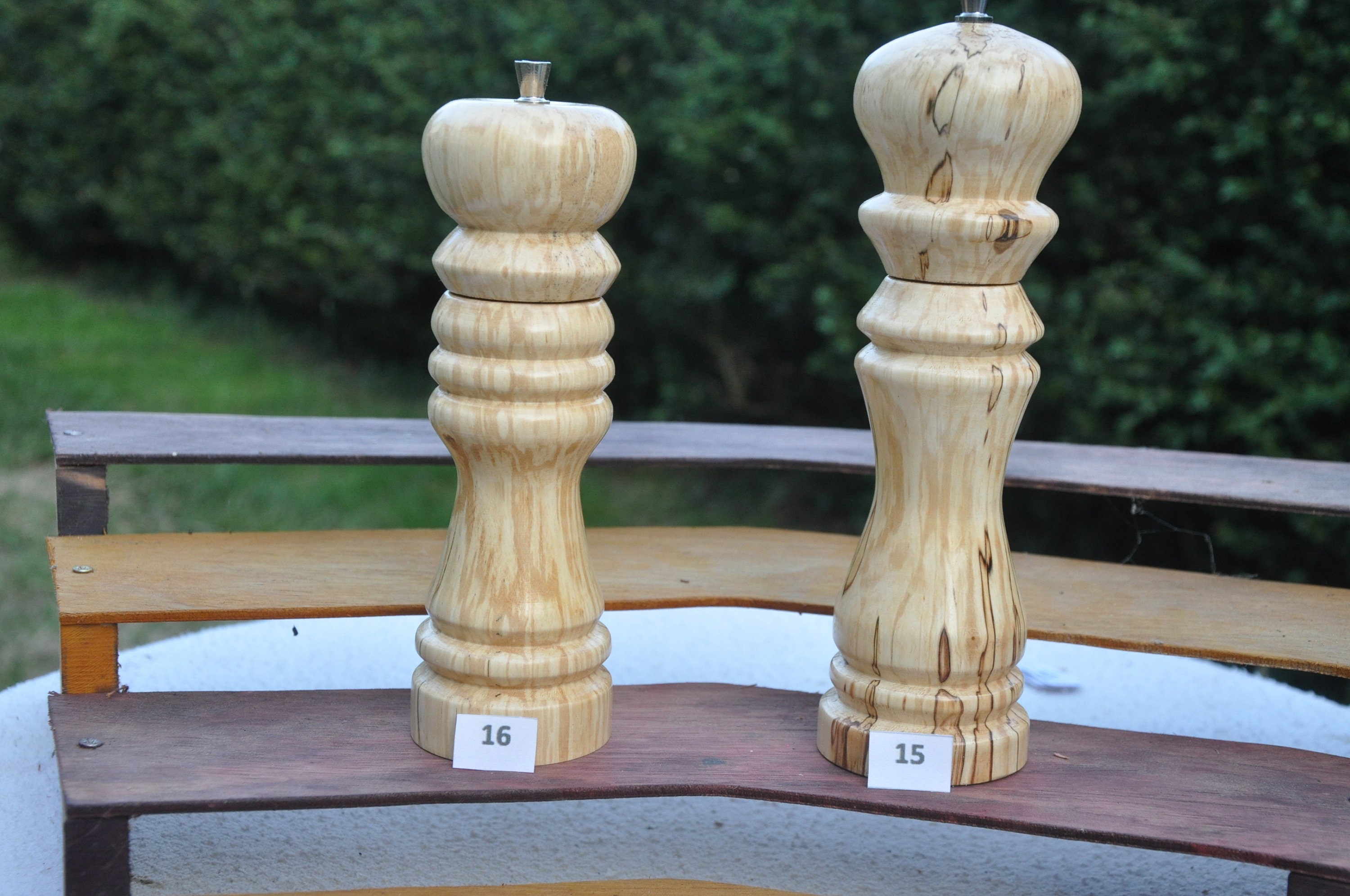 Handmade Wooden Pepper Grinders Turned wood salt and pepper - Etsy.de