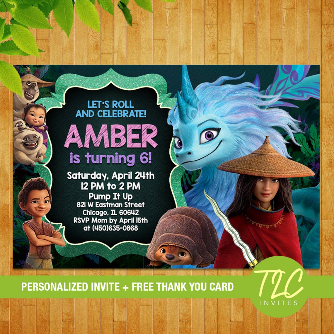 Raya and the Last Dragon Invitation, Raya and the Last Dragon Birthday ...