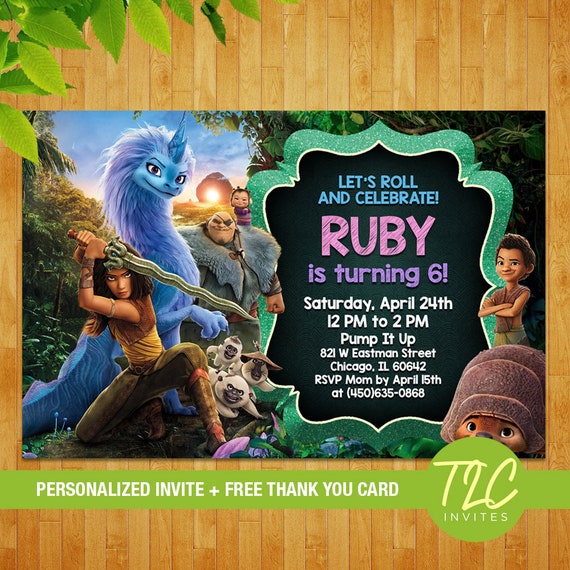 Invitations Invitations & Announcements Paper Raya and the Last Dragon ...