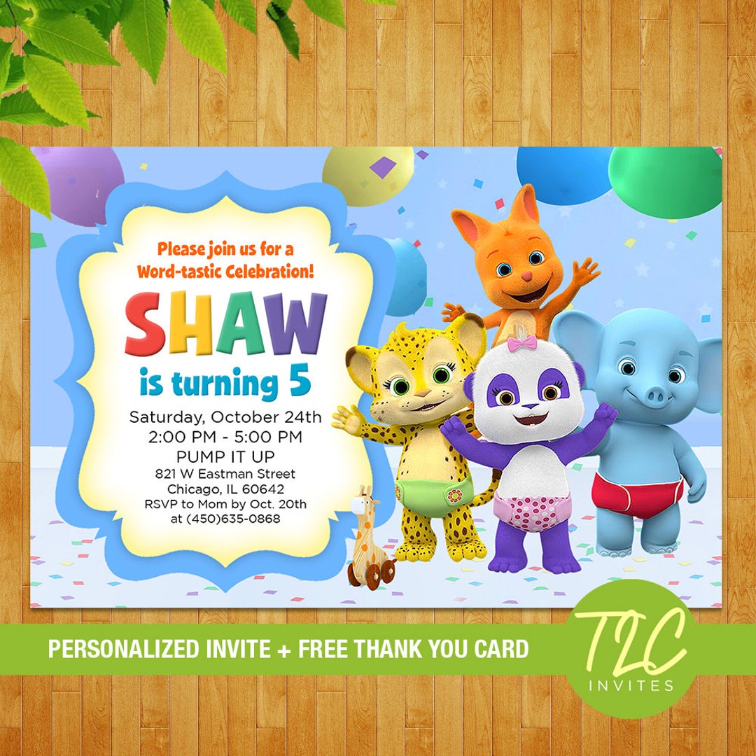 Word Party Invite Word Party Birthday Word Party Party Word - Etsy