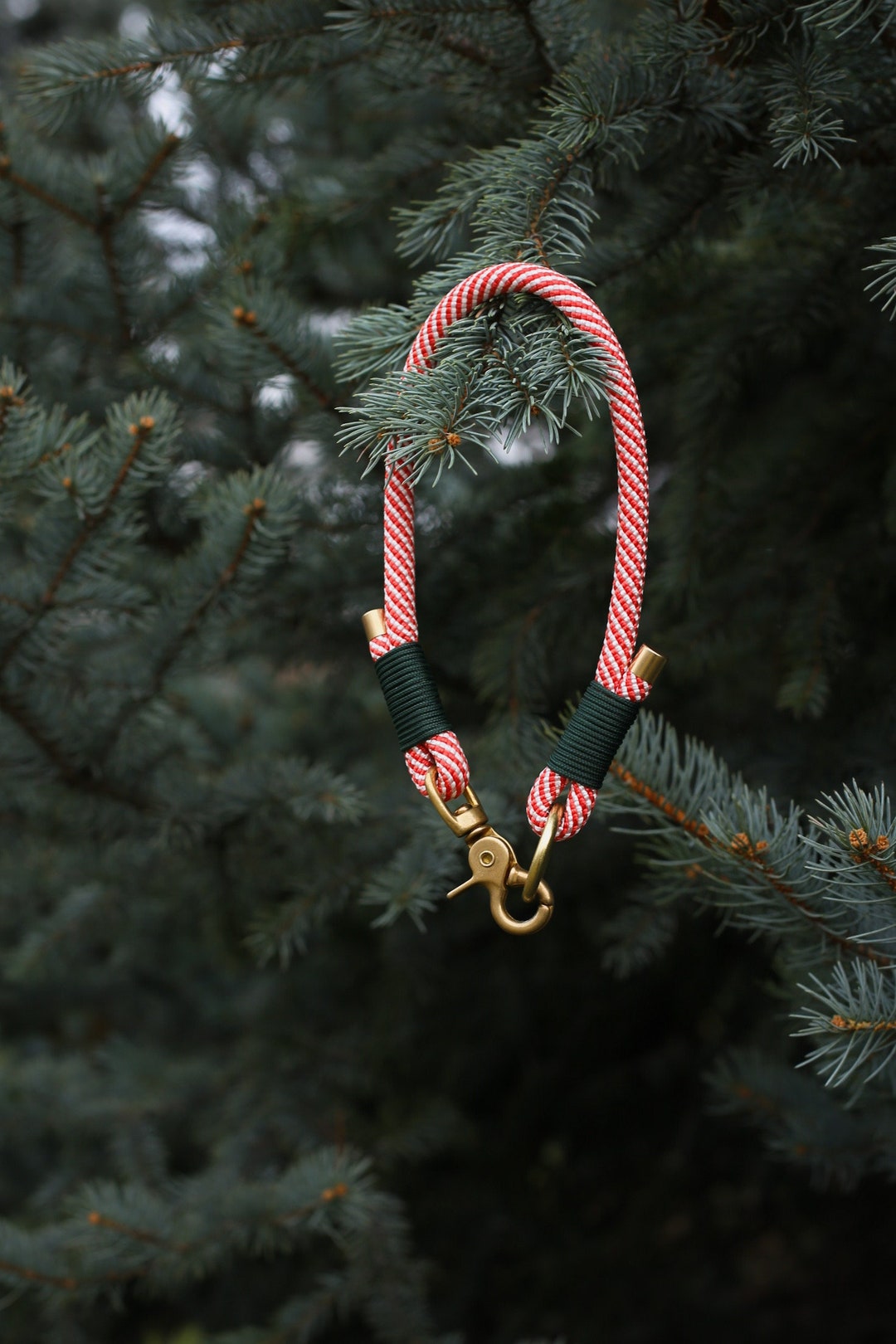 Candy Cane Rope Collar, Holiday Dog Collar - Etsy