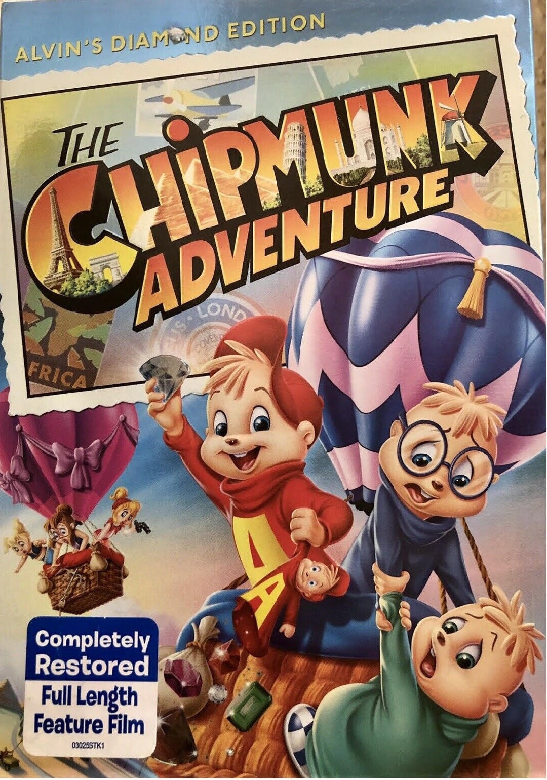 Alvin's the Chipmunk Adventure DVD diamond Edition Slip Cover New ...