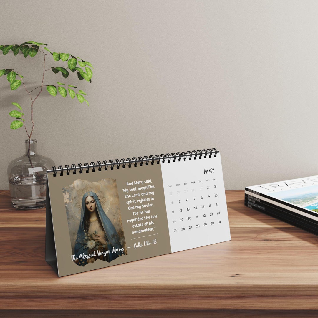 2025 Catholic Desktop Calendar Devotional Marian Catholic Art Home ...