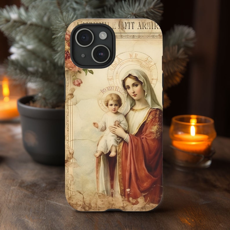 Vintage Style Catholic Art Phone Case for iPhone Samsung Galaxy Durable ...