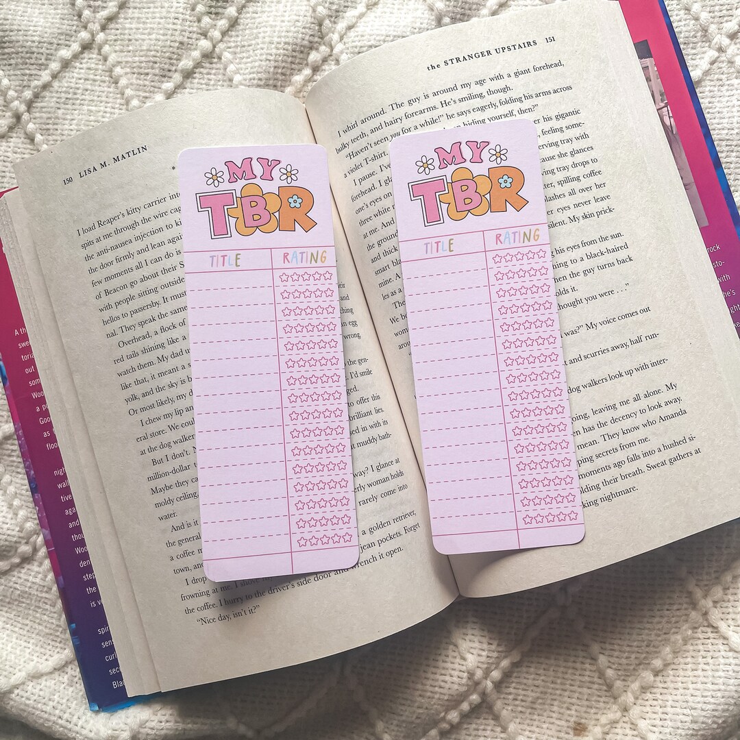 Pink My TBR Bookmark to Be Read Reading Tracker | Handmade Bookmarks ...