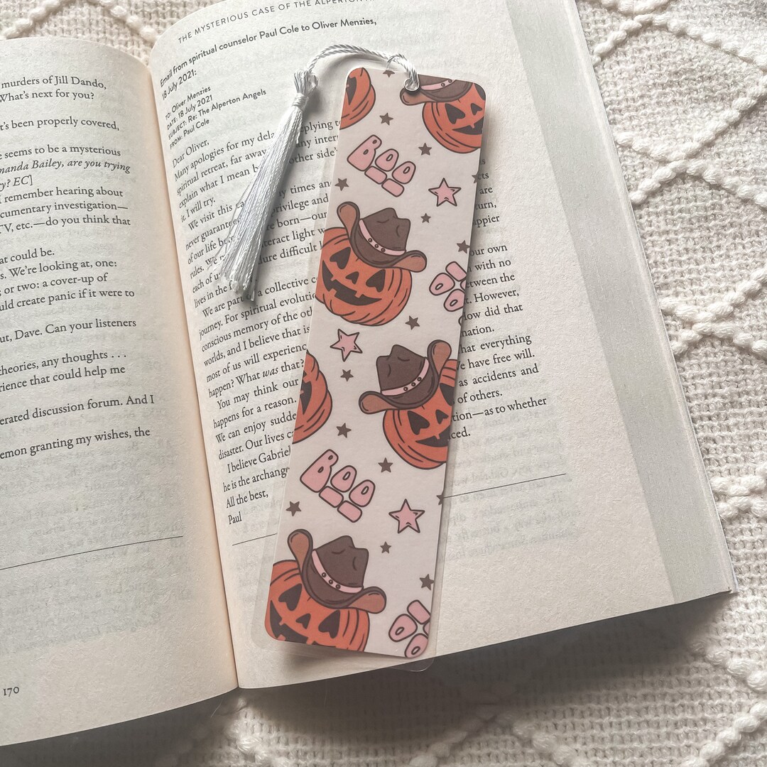 Cowboy Pumpkin Western Boo Yeehaw Stars Halloween Bookmark | Handmade ...