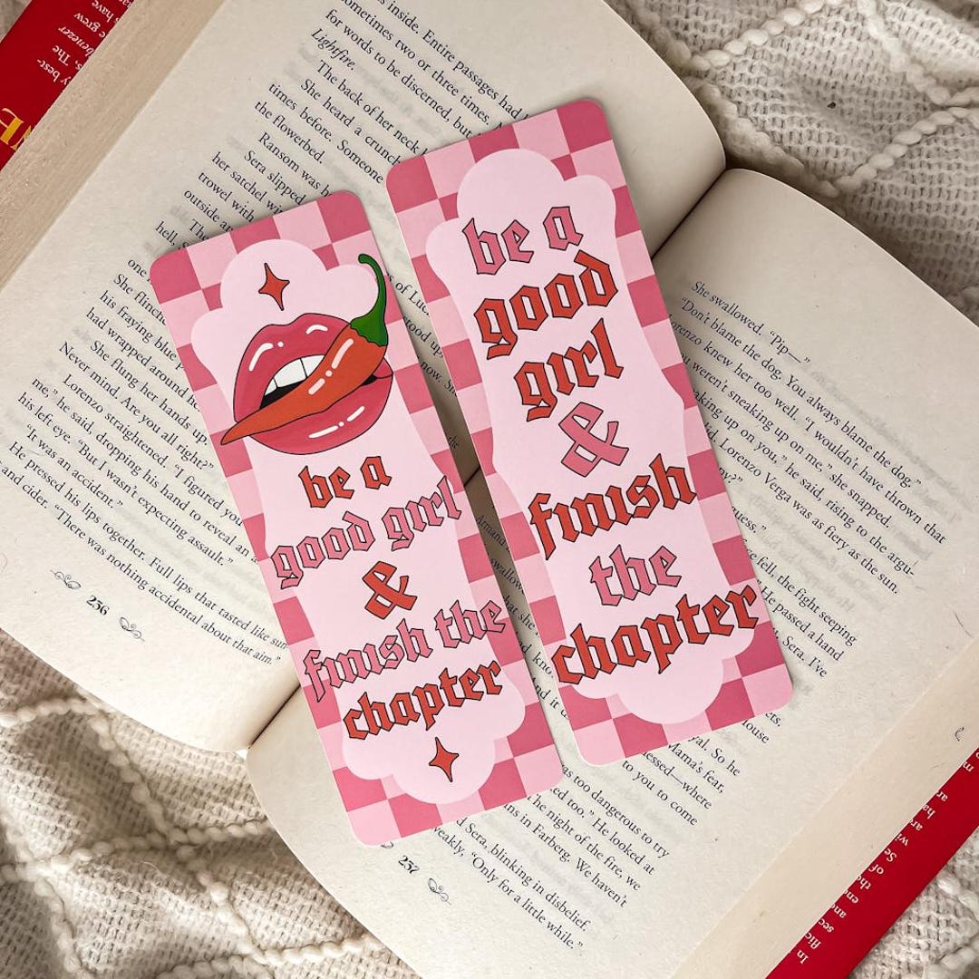 Be A Good Girl & Finish the Chapter Bookmark Set | Handmade Laminated W ...