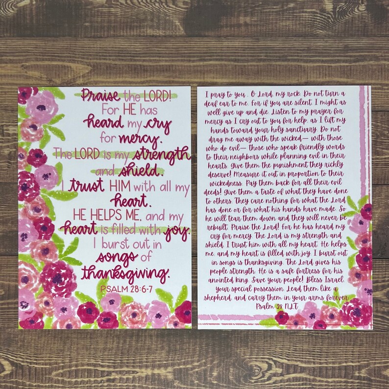 Psalm Scripture Cards Scripture Cards With Stand Christian - Etsy