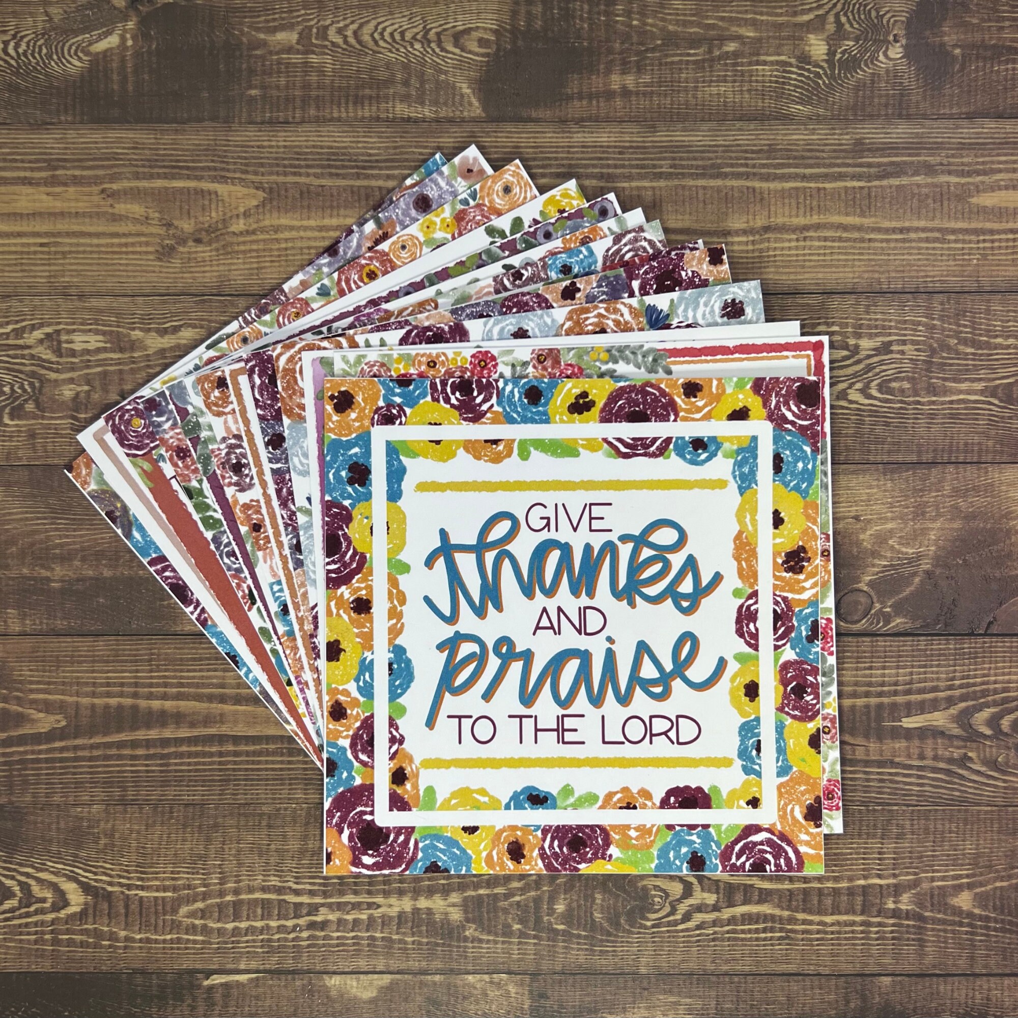 Thanks and Praise Scripture Cards, Holiday Gift, Christian Gift, Bible ...
