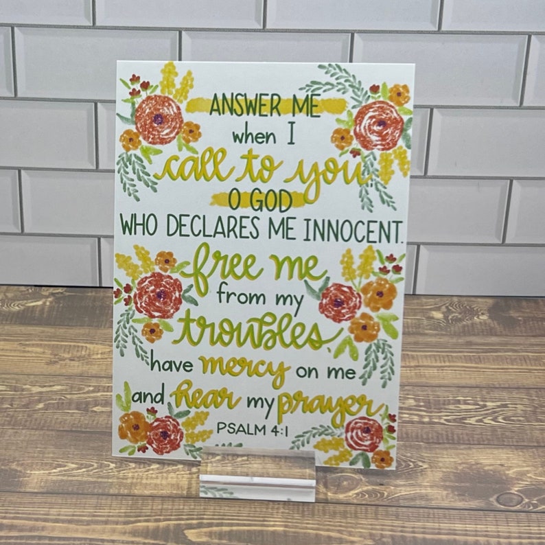 Psalm Scripture Cards Scripture Cards With Stand Christian - Etsy