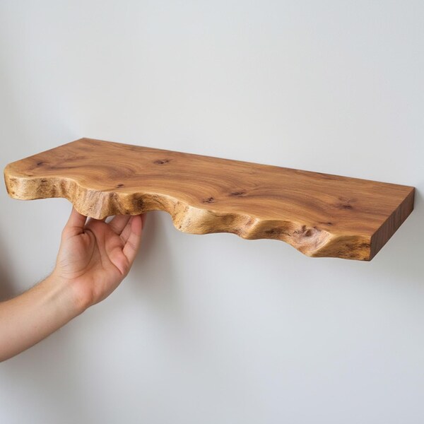 Live Edge Floating Shelf - Etsy