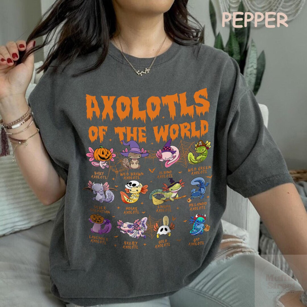 Axolotls of the World Halloween Shirt Axolotls Halloween - Etsy
