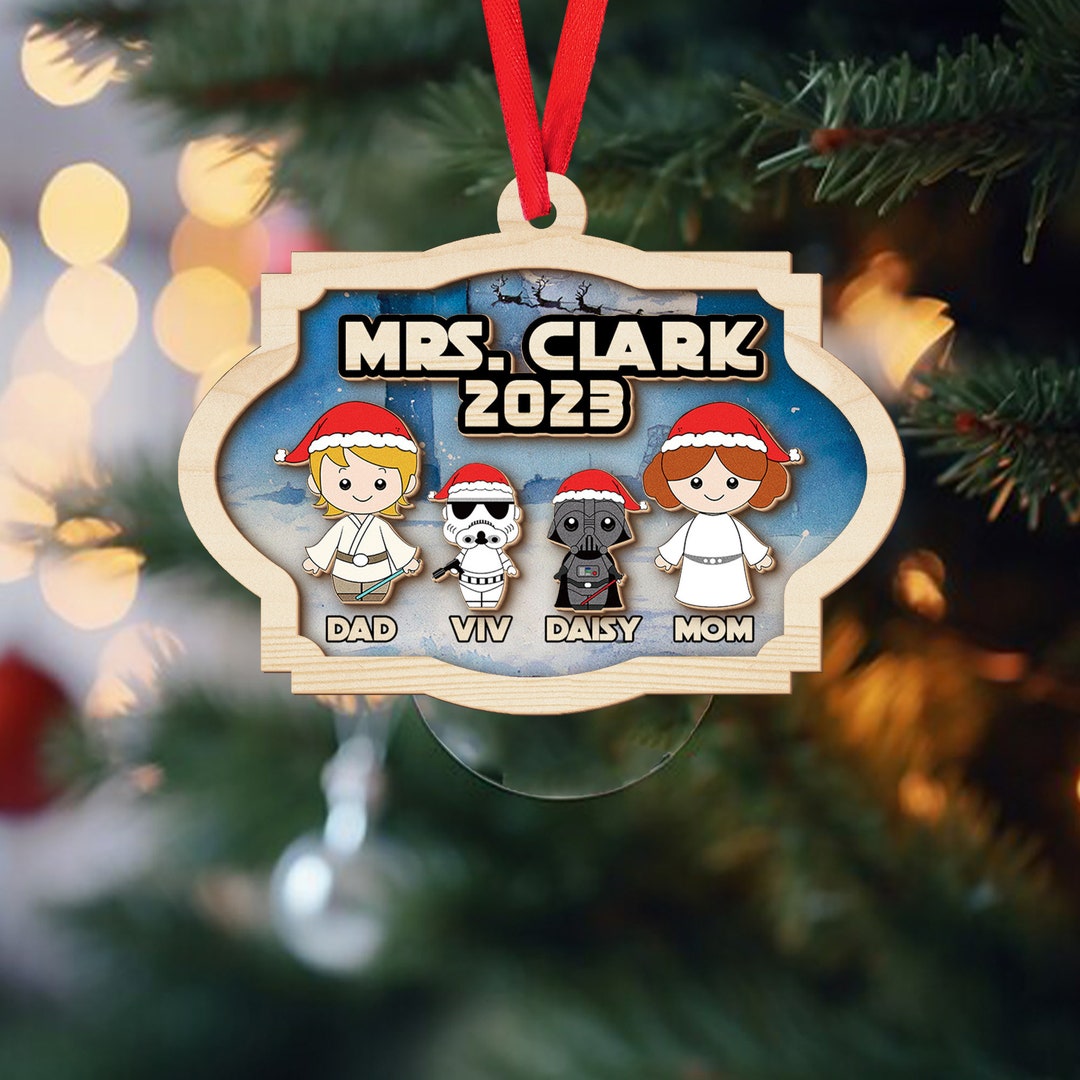 Personalized Disney Star Wars Christmas Ornament 2 Layer Woods, Custom ...