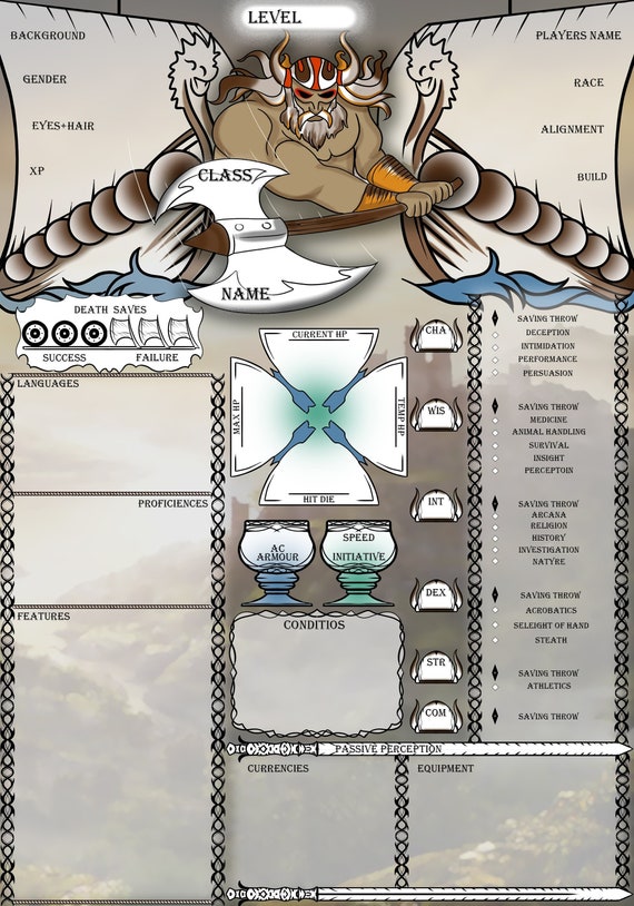 High Resolution Dnd Character Sheet Dnd Stat Sheet Character - Etsy Denmark
