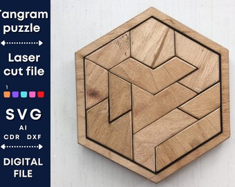 Laser Cut Tangram - Etsy