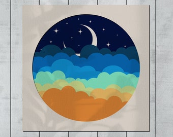 Night Sky Layered Svg - Etsy