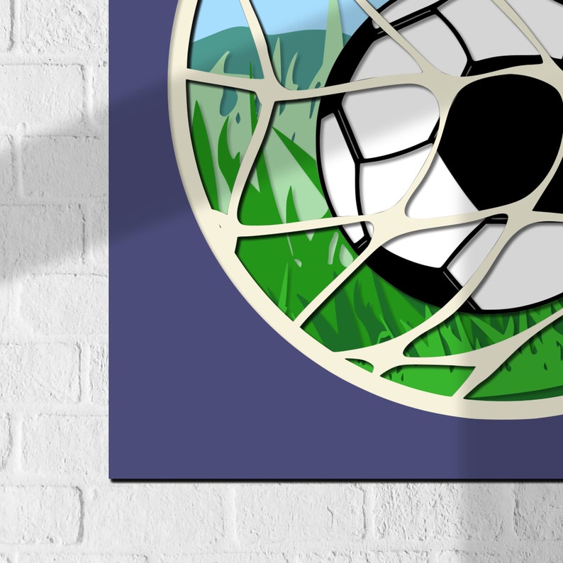 Soccer Shadow Box Svg Soccer 3d Svg Soccer Decor Soccer 3D - Etsy Australia